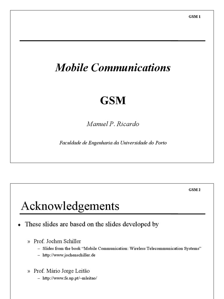 Overview of GSM Mobile Communication | PDF | Telecommunications | Radio