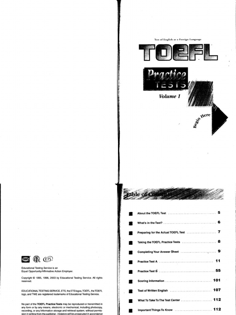 TOEFL Practice Test by ETS.pdf | Language Acquisition | Applied Linguistics