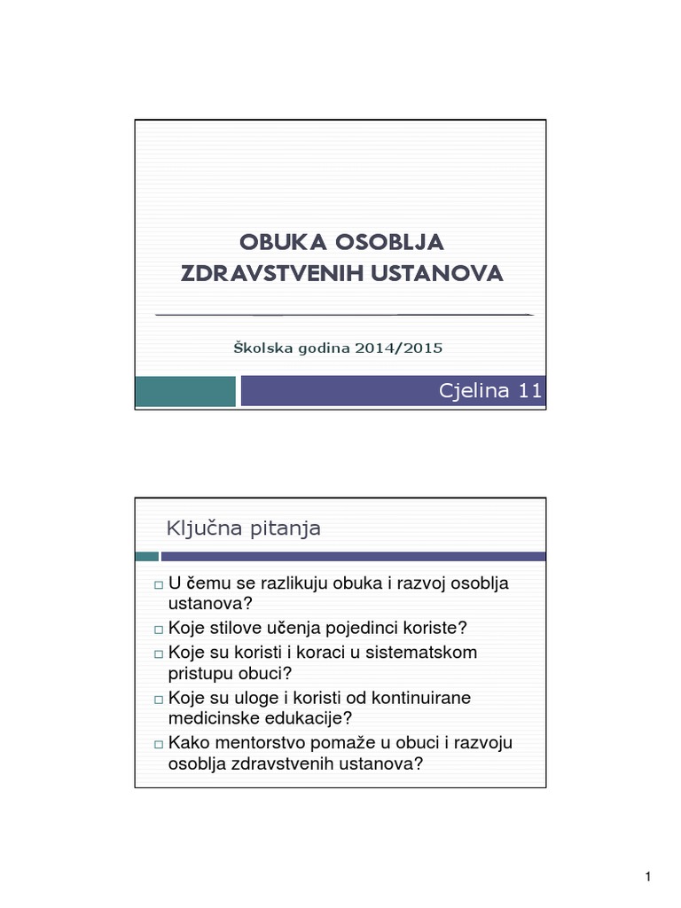 11 Obuka Osoblja 2014 PDF | PDF