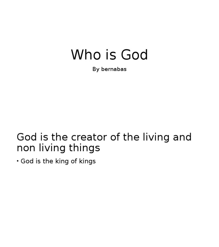 Who Is God | PDF