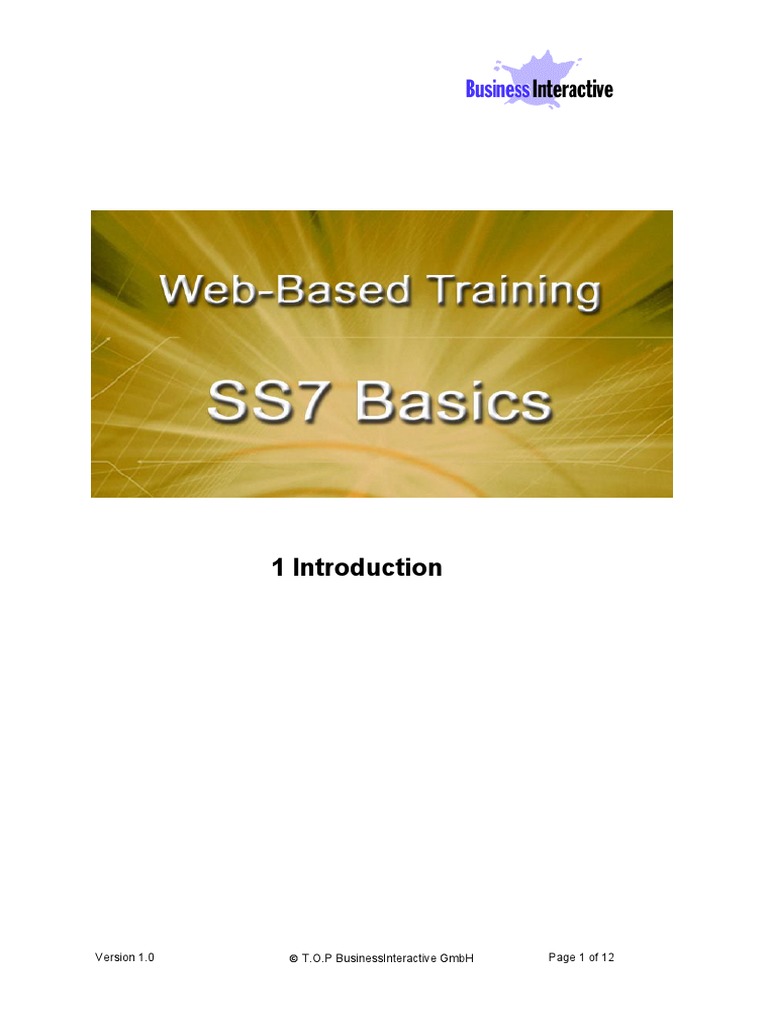 SS7 Module 1 v1-0 PDF | PDF | Business | Computers