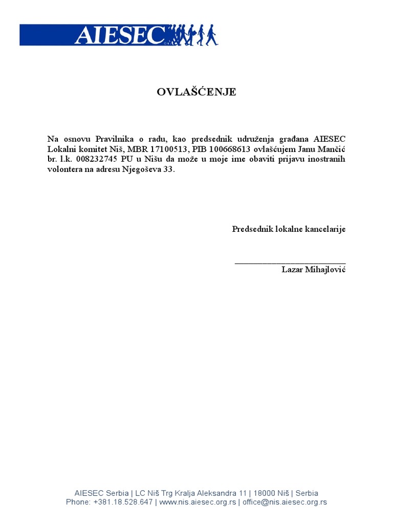 Ovlascenje 2 | PDF