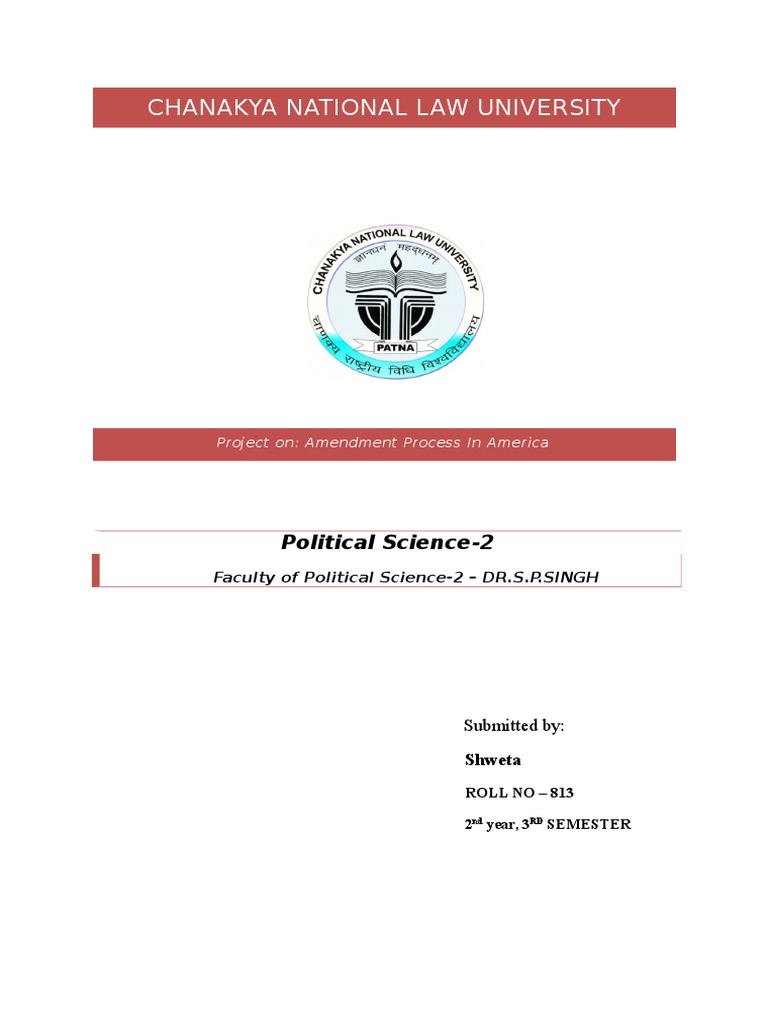 Political Science Project | PDF | United States Constitution ...