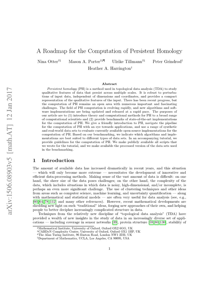 Computing Persistent Homology | PDF | Basis (Linear Algebra) | Vector Space