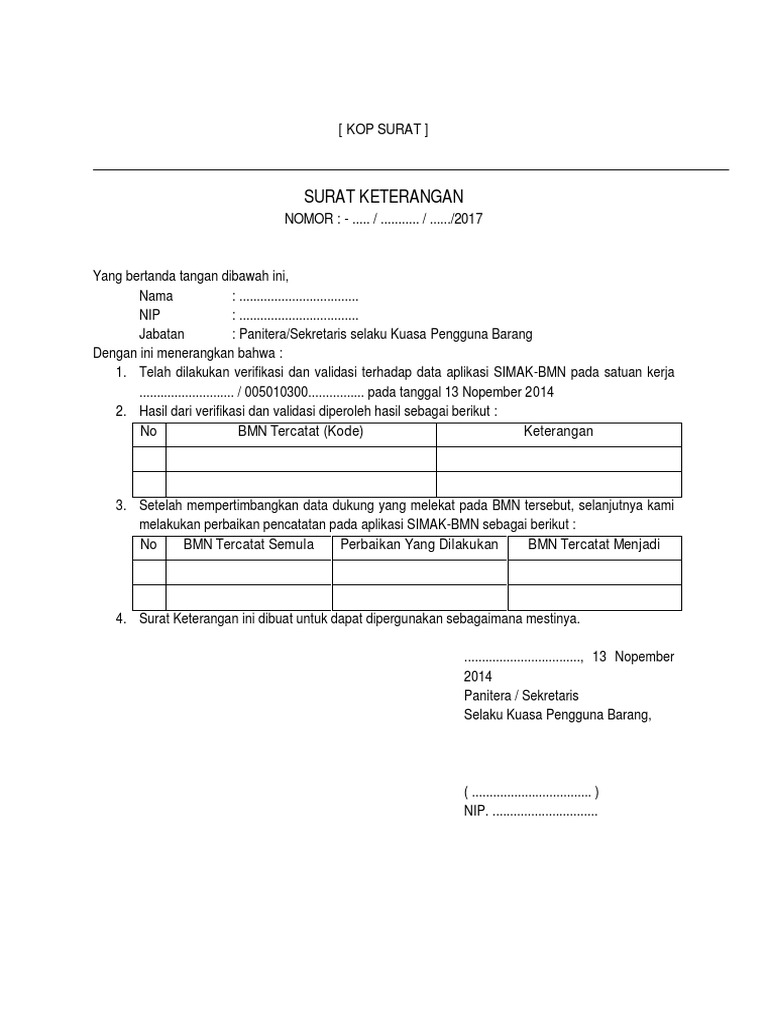 Contoh BA Reklasifikasi BMN