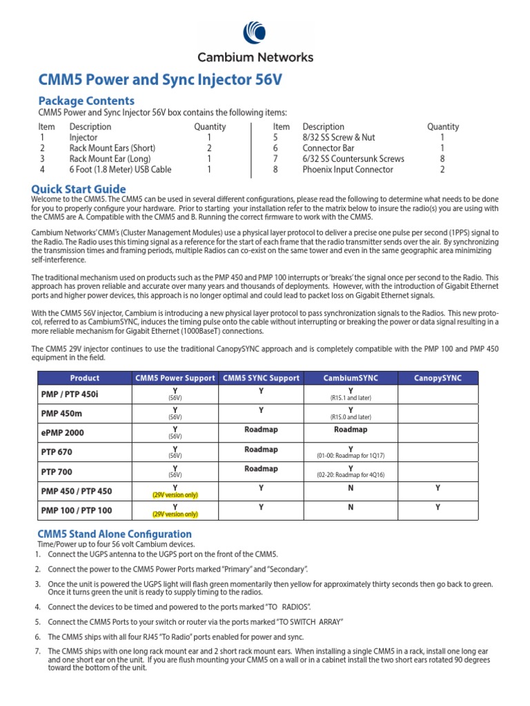CMM5 Quick Start Guide | PDF | Usb | Device Driver