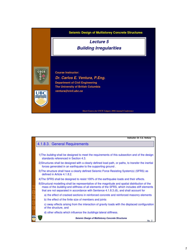 Seismic 5 BuildingIrregularities | PDF | Earthquake Engineering ...