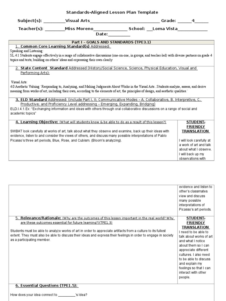 Vapa 4th Grade Lesson | Download Free PDF | Classroom | Teachers