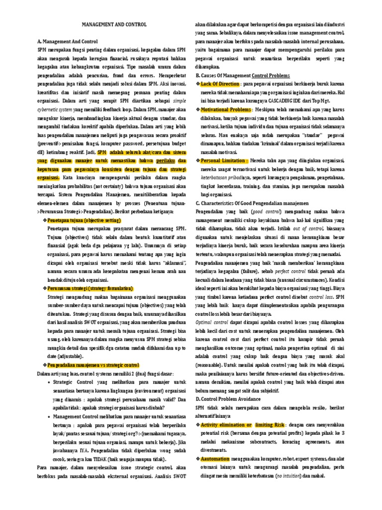 Resume SPM 111 | PDF