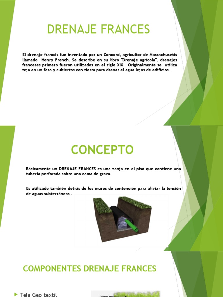 Diseño y Construcción de Drenaje Francés | PDF