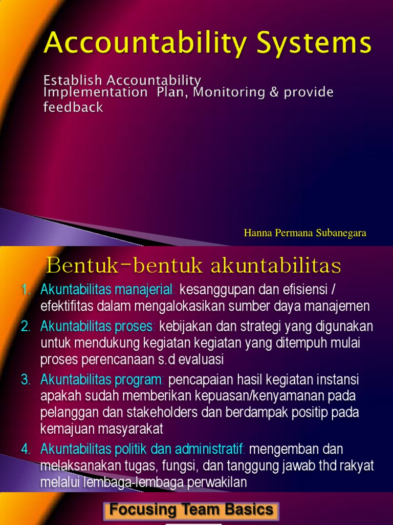 Accountability System | PDF