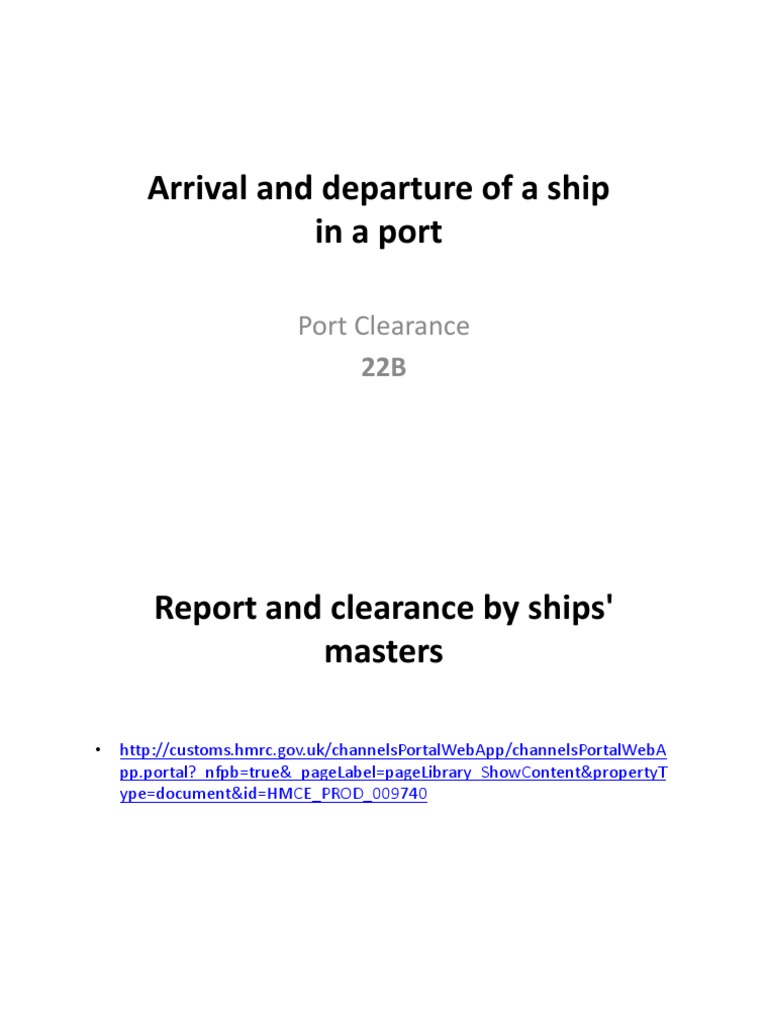 Port Clearance | PDF | Customs | Cargo