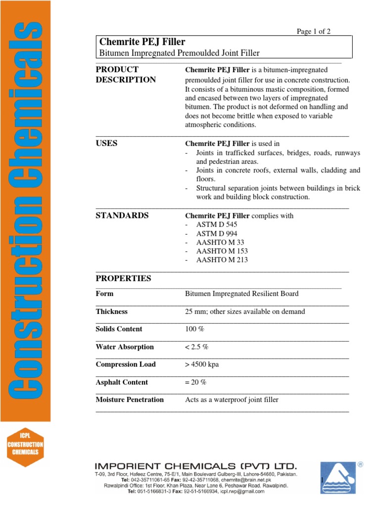 Chemrite PEJ Filler | PDF