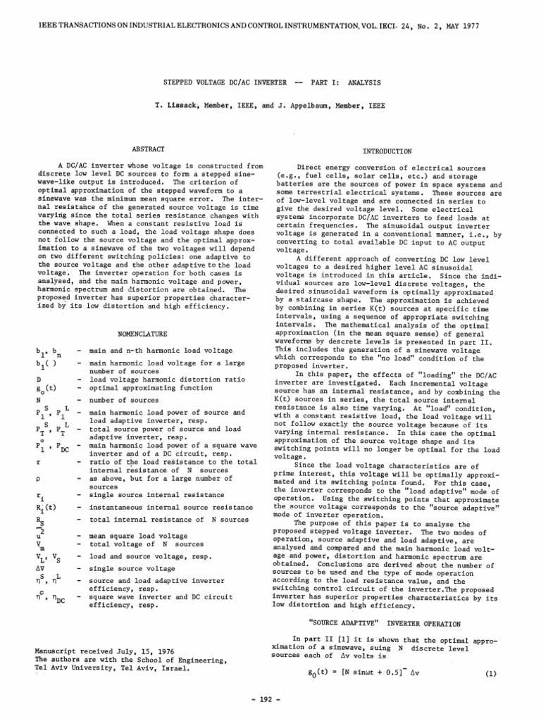 Stepped DC/AC Inverter | PDF | Power Inverter | Force