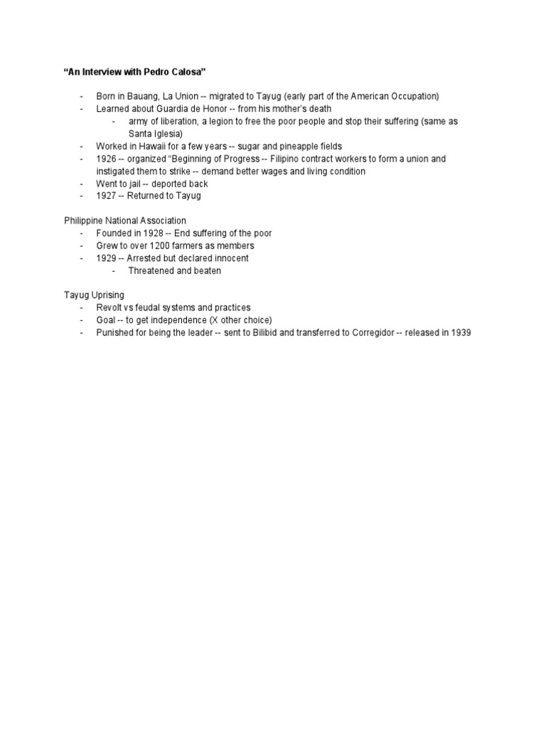 An Interview With Pedro Calosa | PDF