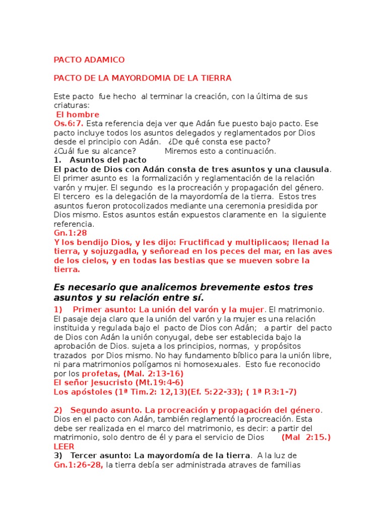 Pacto Adamico 3 | PDF | Desobediencia civil | Matrimonio