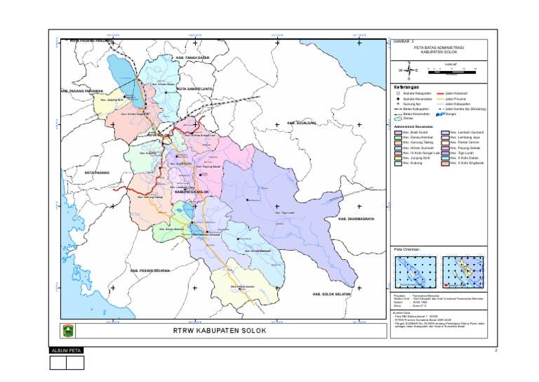 Peta Administrasi Kabupaten Solok | PDF