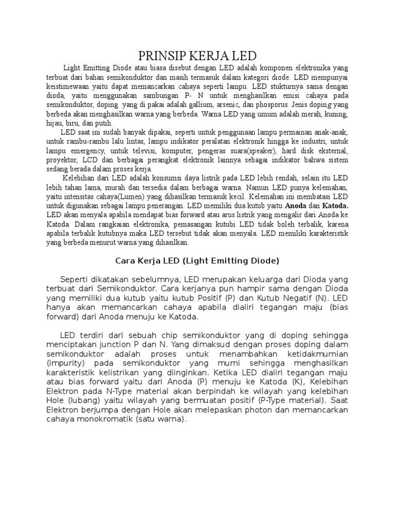 Prinsip Kerja Led | PDF