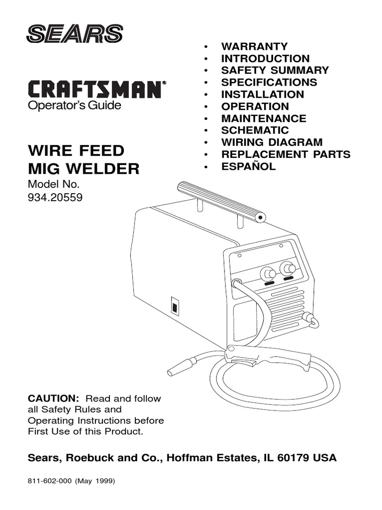 Wire Feed Mig Welder: Operator's Guide | PDF | Welding | Construction