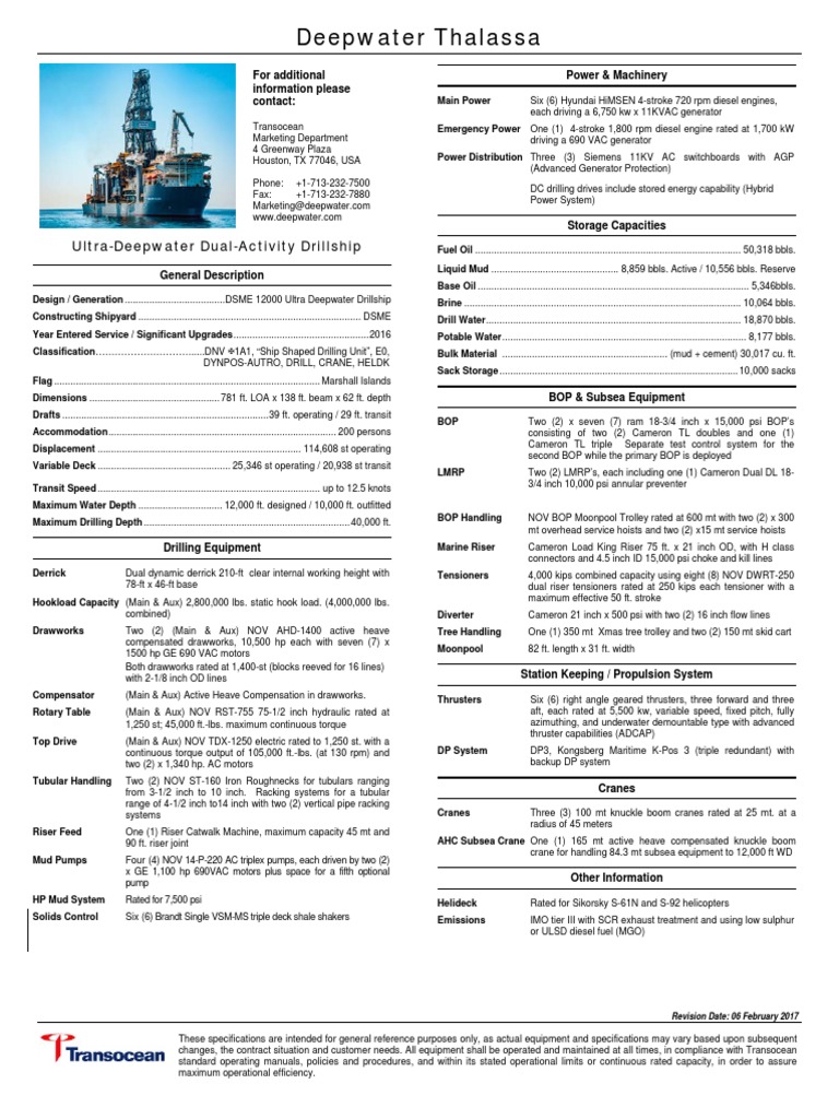 Ultra-Deepwater Dual-Activity Drillship: Power & Machinery For ...