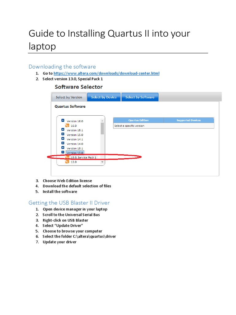 Guide To Installing Quartus II Into Your Laptop | PDF
