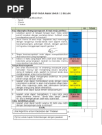 Kuesioner Pra Skrining Perkembangan Anak 12-24 Bulan | PDF