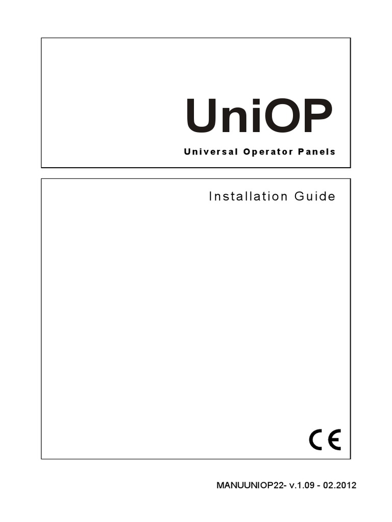 UniOP Instalation Guide | PDF | Electronics | Electromagnetism