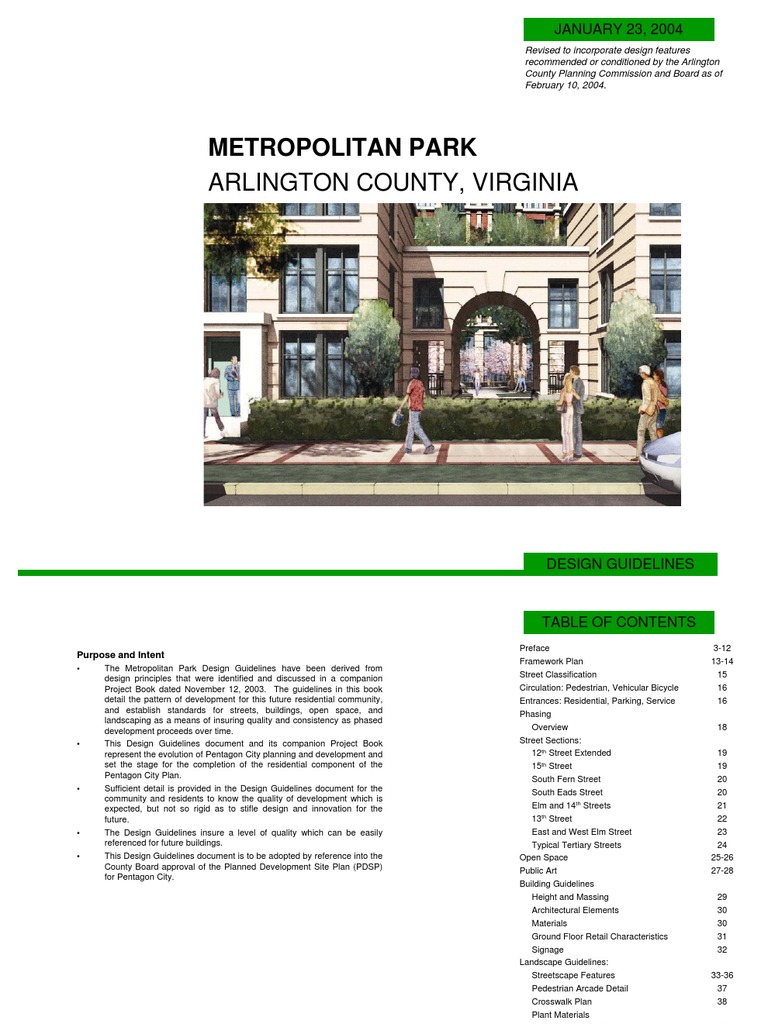 Final Metro Park Designs Guidelines | PDF | Street | Parks
