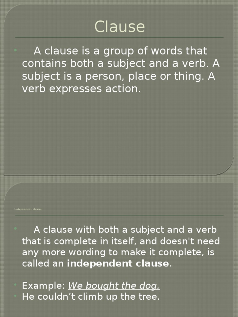 Understanding Clauses: Types & Examples | PDF | Clause | Verb