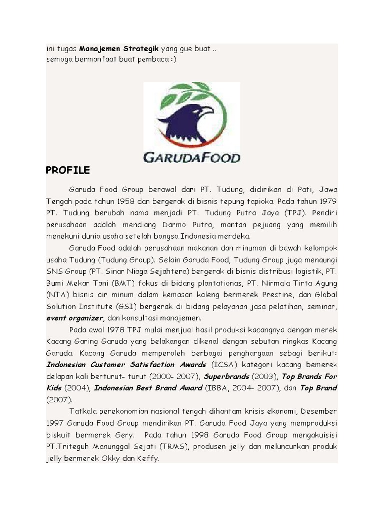 PT Garuda Food | PDF