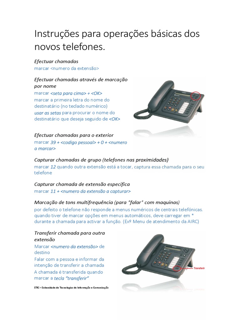 Resumo Manual Telefones | PDF