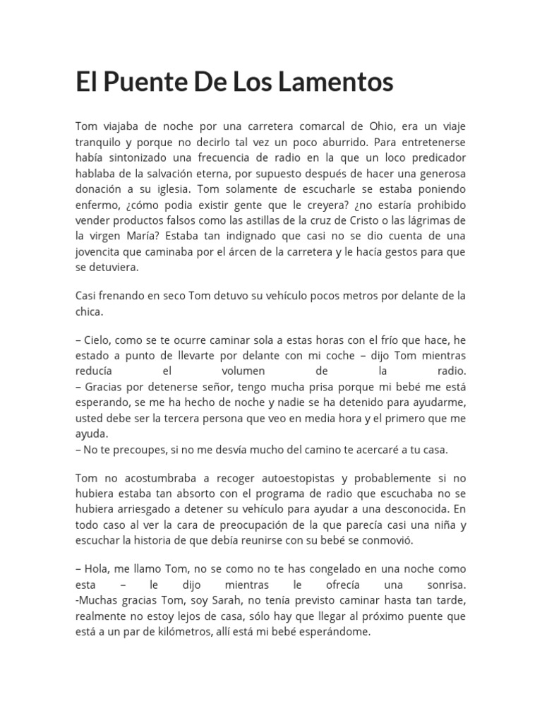 El Puente de Los Lamentos | PDF