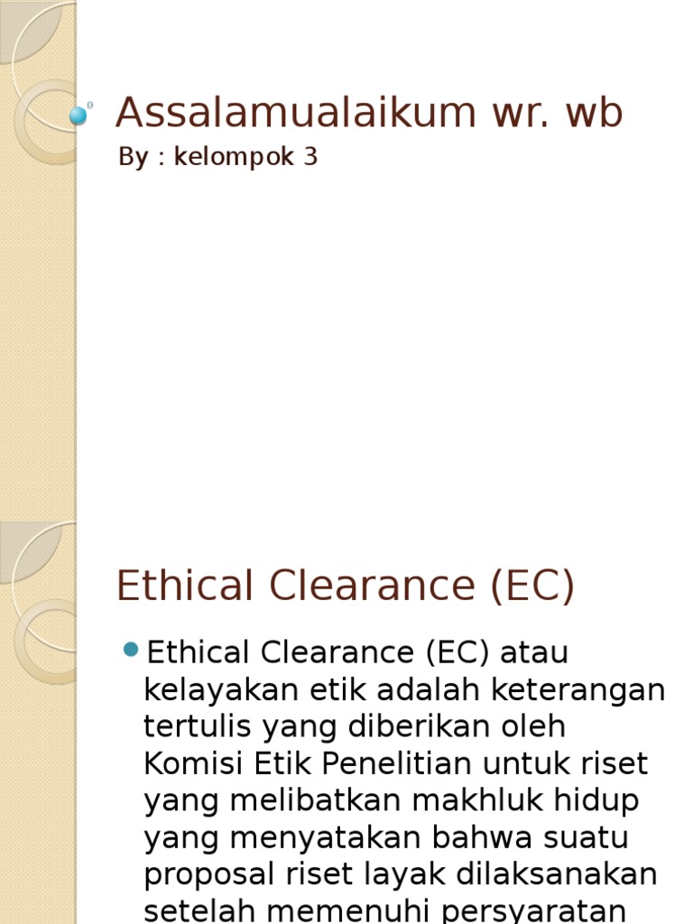 Ethical Clearance | PDF