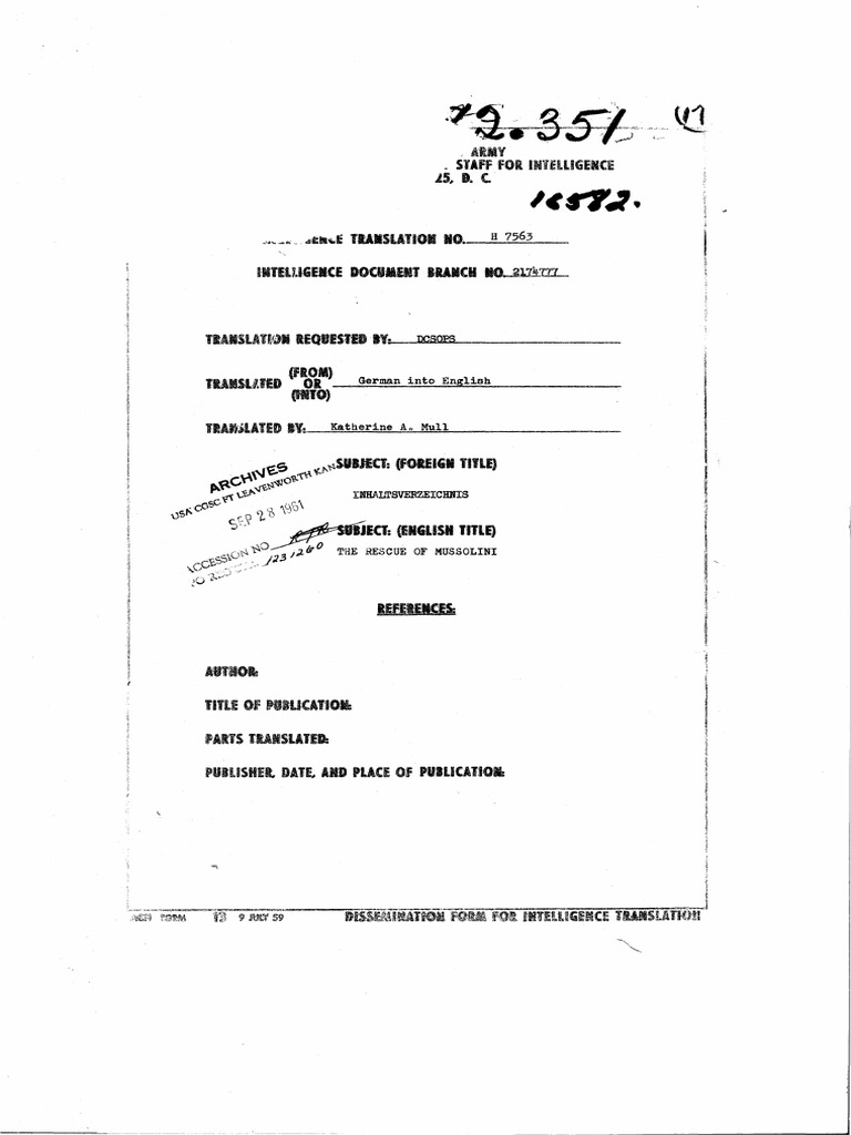 The Rescue of Mussolini | PDF | Benito Mussolini | Kingdom Of Italy