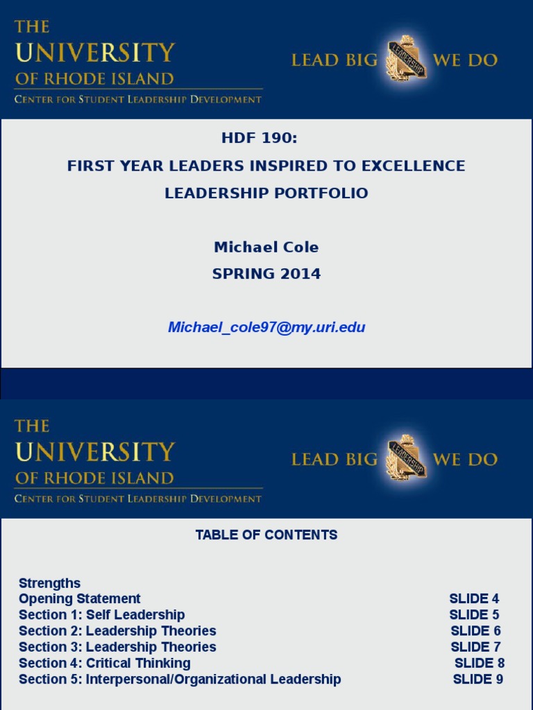 Leadership Portfolio | PDF | Leadership | Virtue