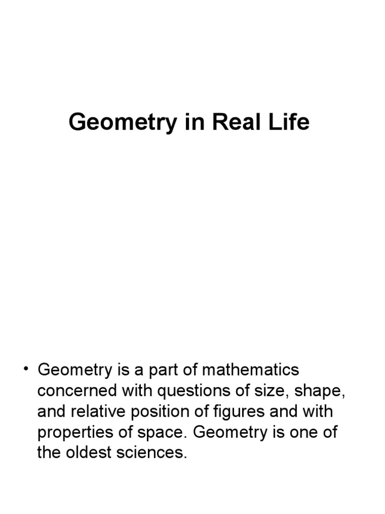 Geometry in Real Life | PDF | Shape | Computer Graphics