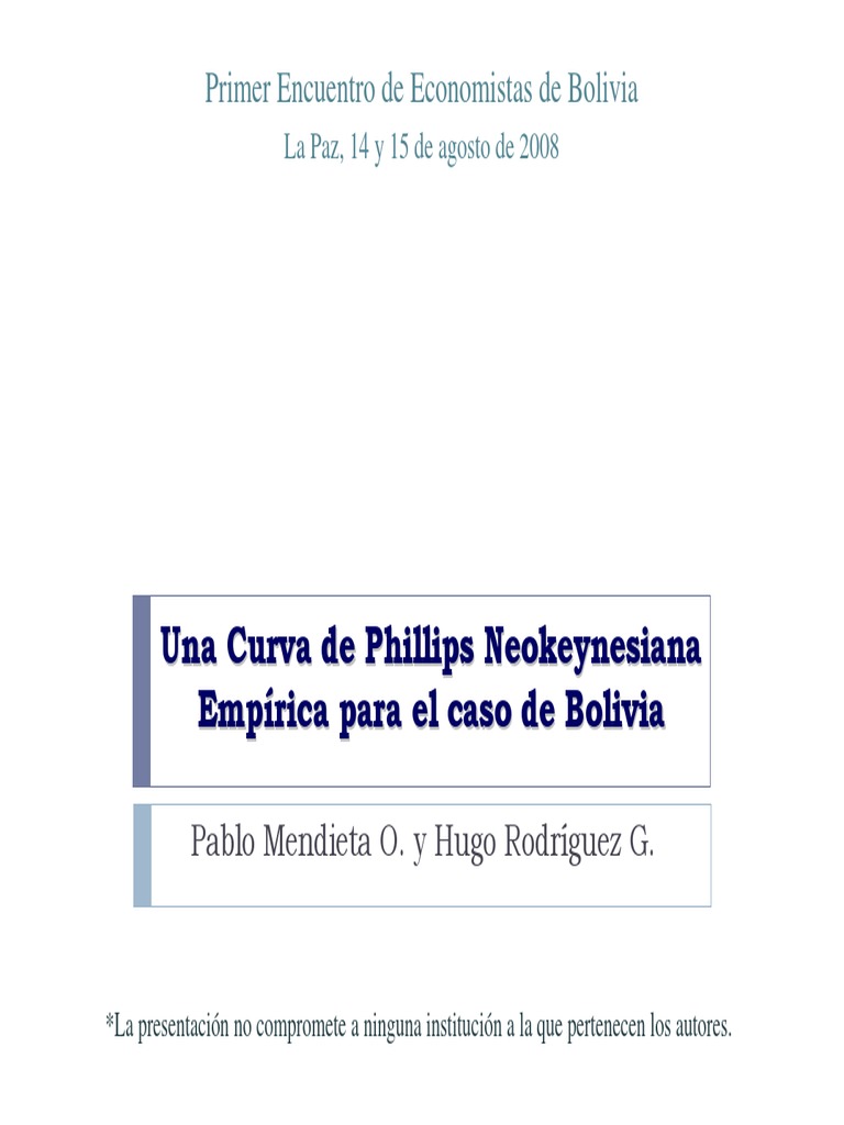 Pres NKPC PMendieta HRodriguez PDF | PDF | Teoría del equilibrio ...
