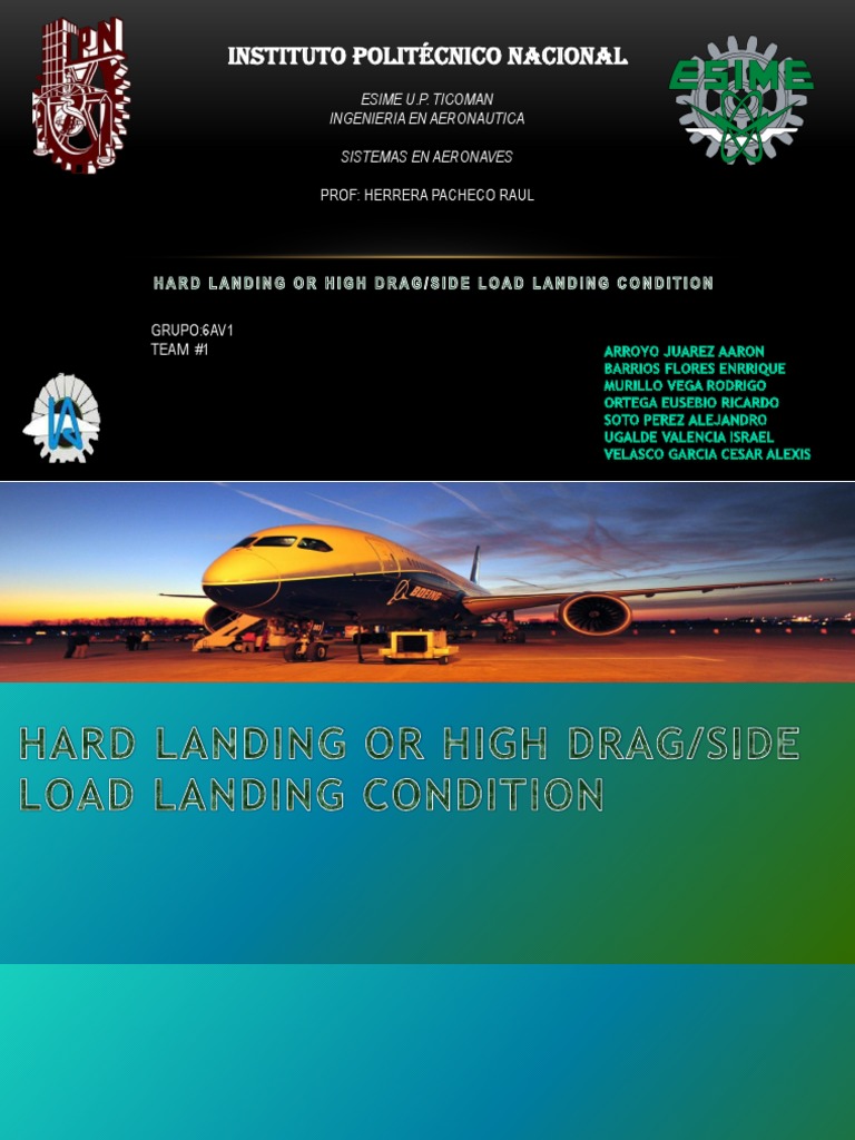 Hard Landing or High Dragside Load Landing Condition | PDF | Ala | Avión