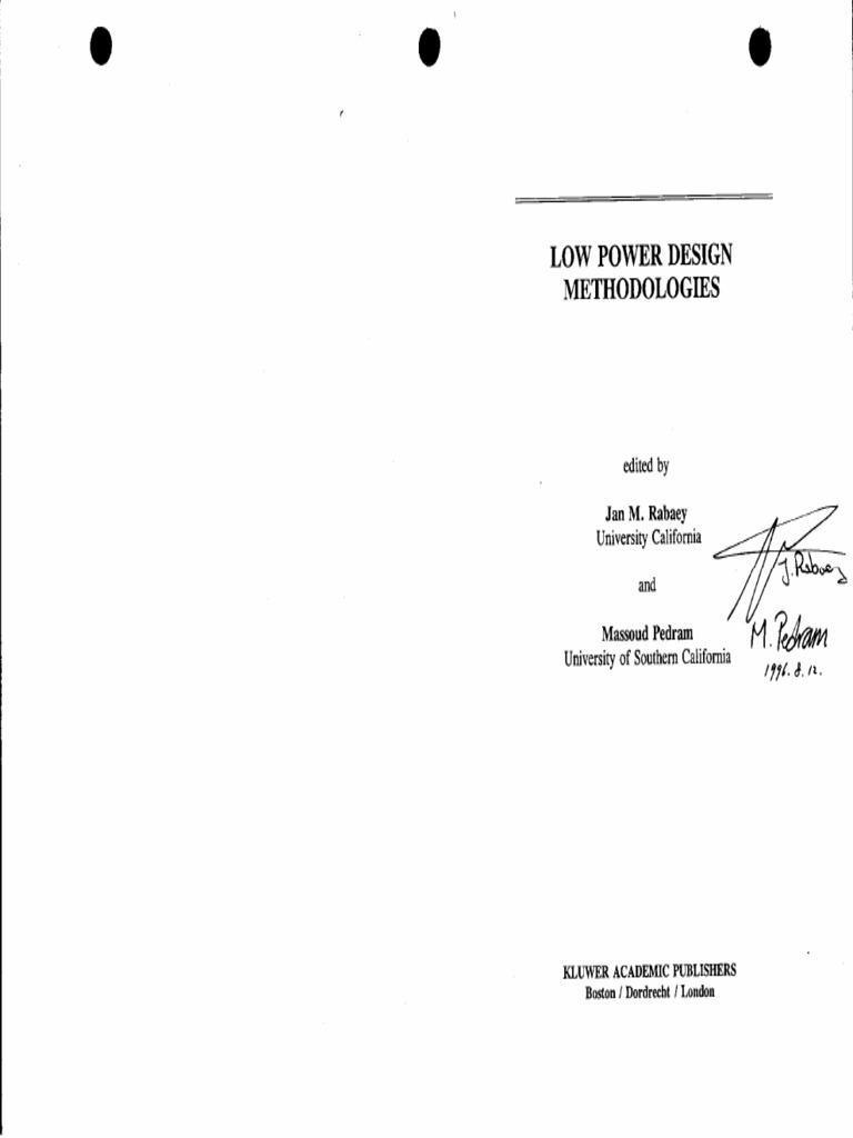 (Jan M. Rabaey, Massoud Pedram) Low-power-design-M (Book4You) PDF | PDF
