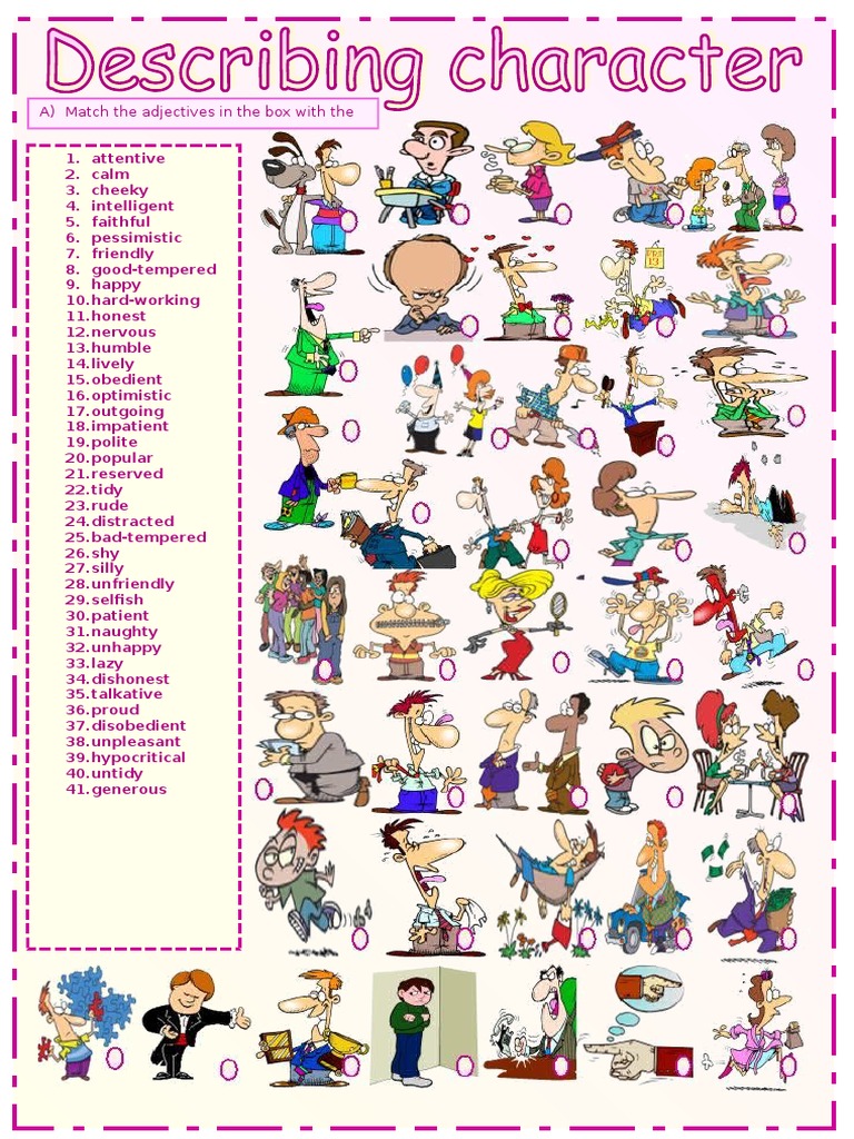 Describing Character - Exercises | PDF