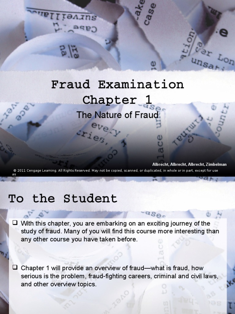 Fraud Examination Chapter 1: The Nature of Fraud | PDF | Fraud | Crime ...