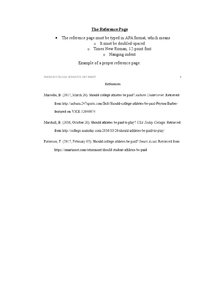 The Reference Page | PDF