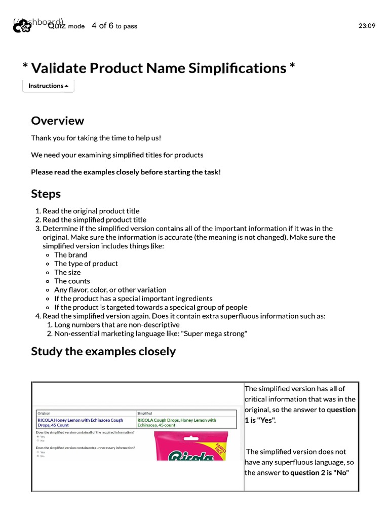 Validate Product Name Simplifications | PDF