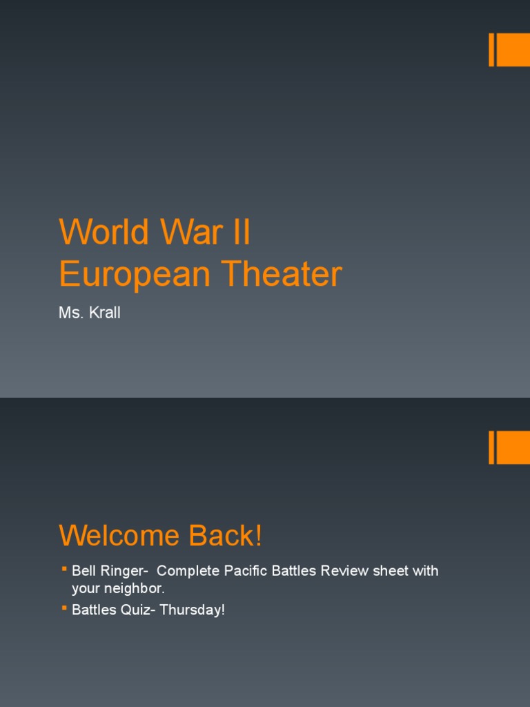 World War II Europe Theater | PDF | Normandy Landings | Operation Overlord