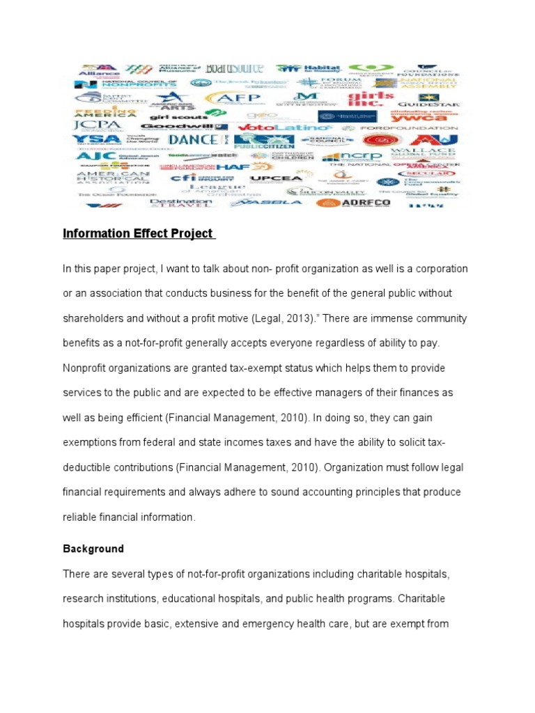 Information Effect Project | PDF | Nonprofit Organization | Economies