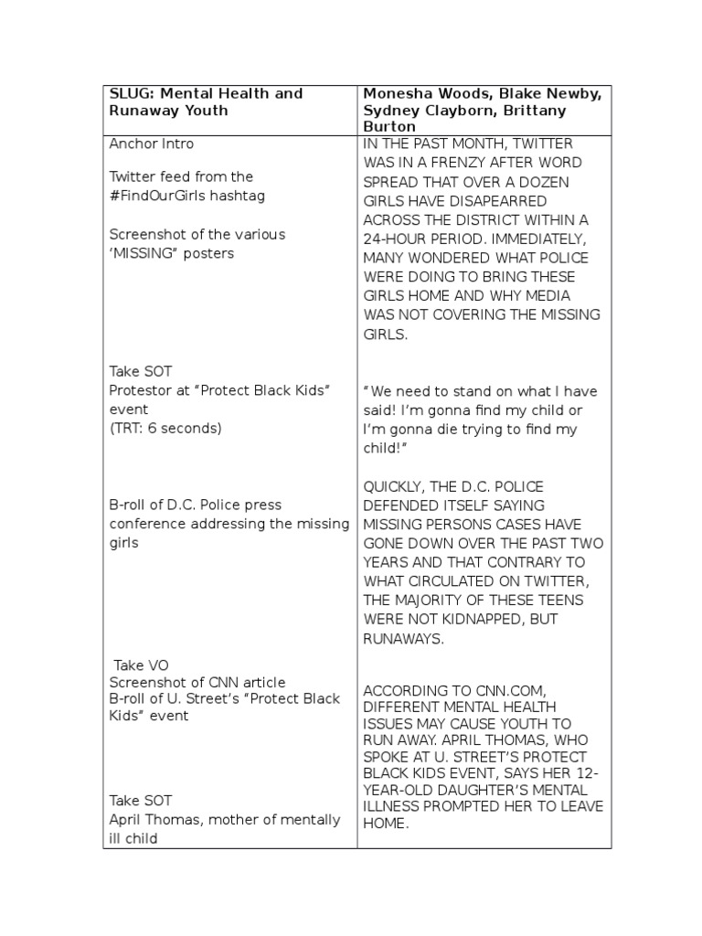 Revised in Depth Script | PDF | Adolescence | Mental Health