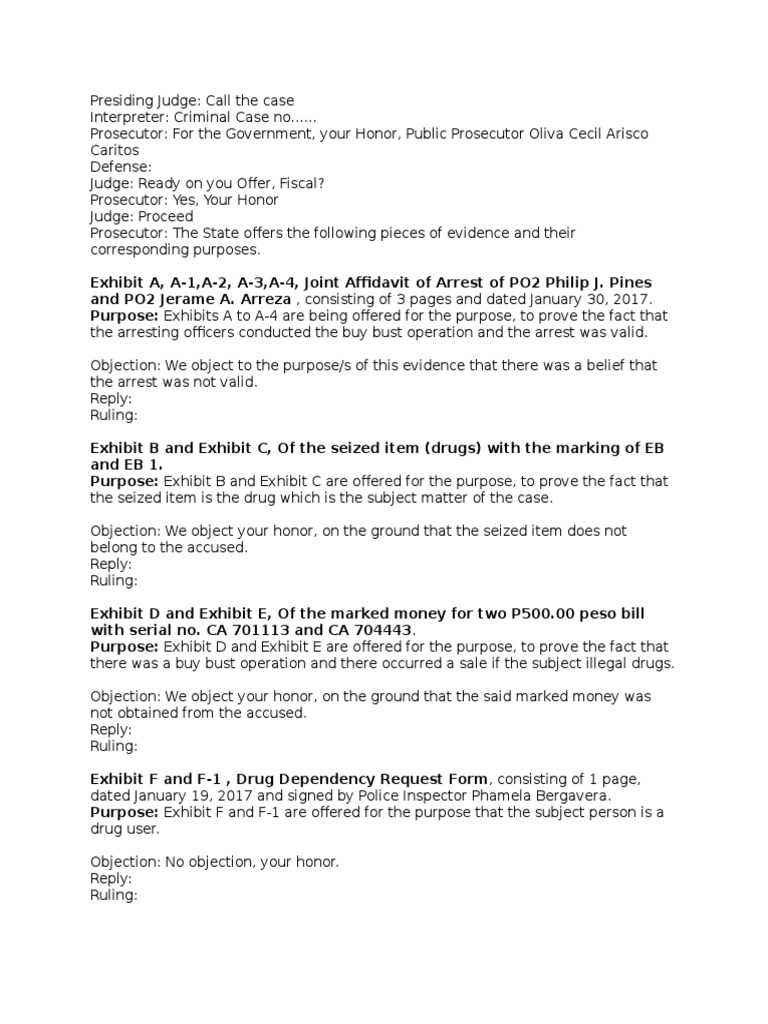 Complete Script Offer of Evidence | PDF | Testimony | Prosecutor