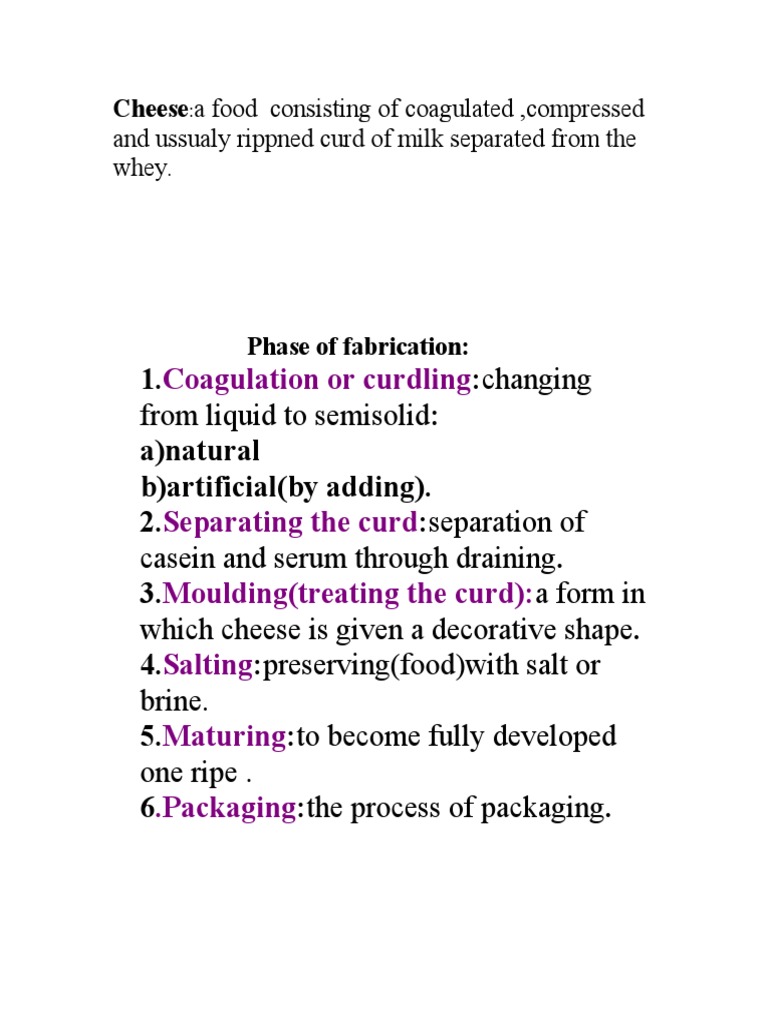 Cheese | PDF | Cheese | Cheesemaking