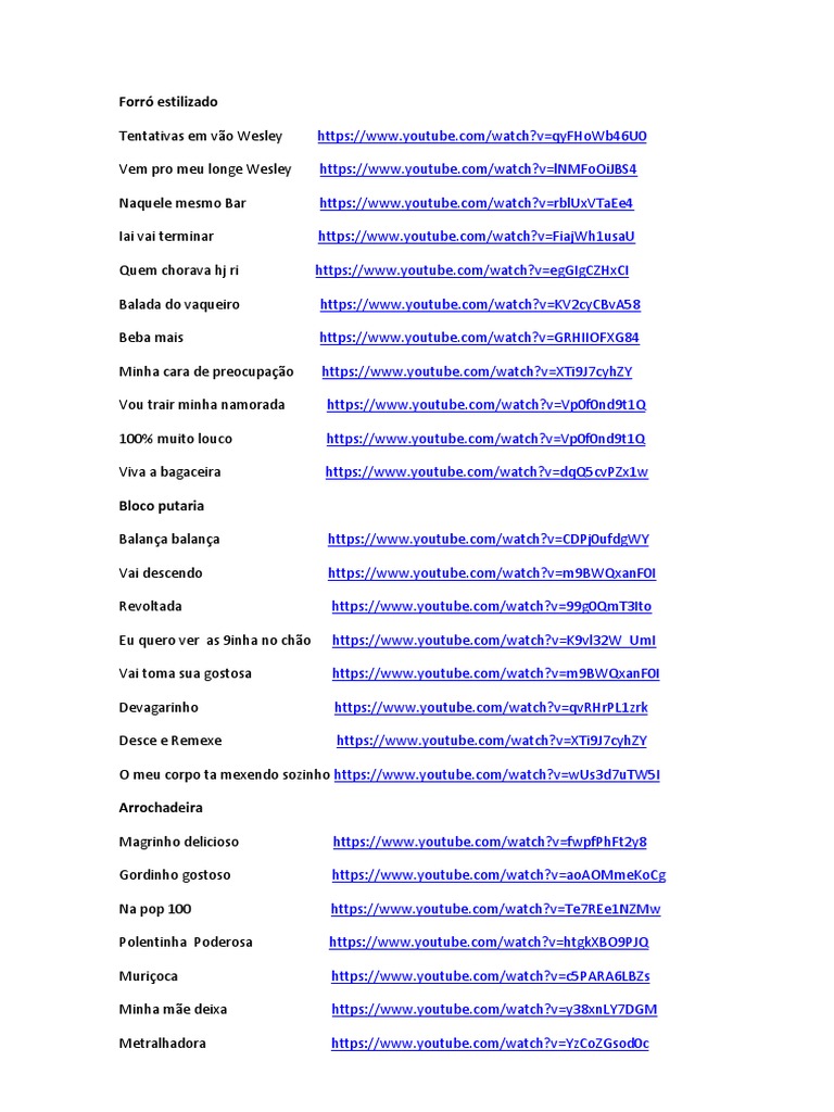 Repertório | PDF | Cooking, Food & Wine