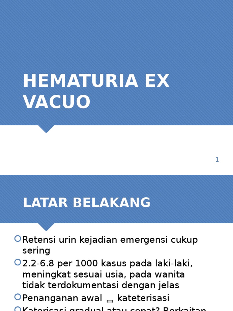 Hematuria Ex Vacuo | PDF